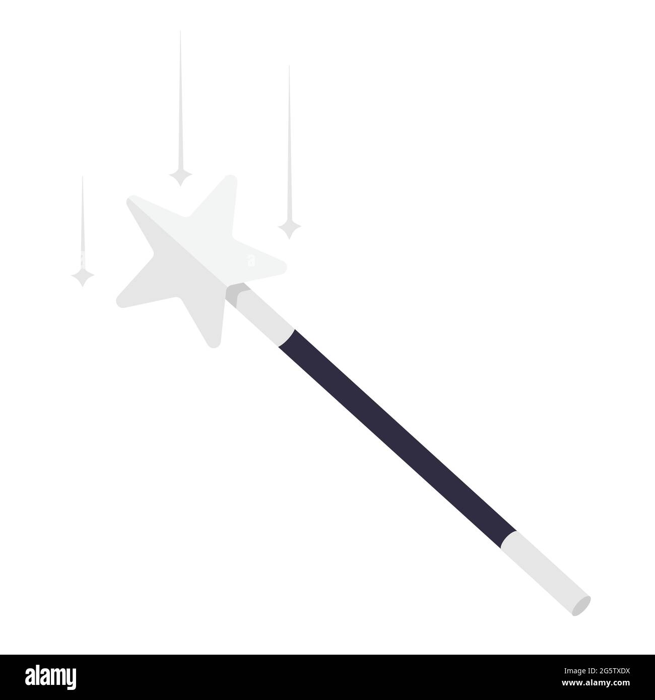 Decorative magic wand with magic trace and star shape, magic accessory ...