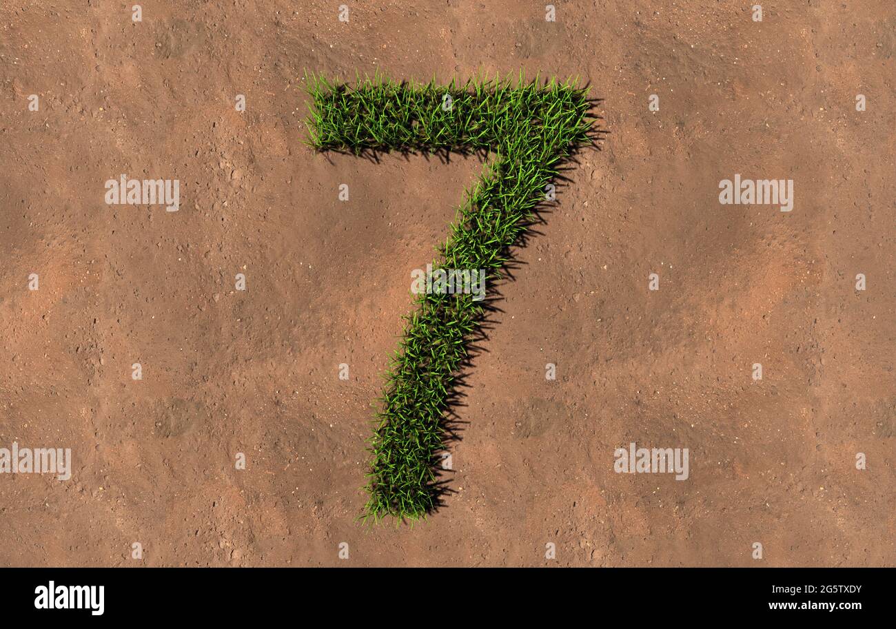 Concept conceptual green summer lawn grass symbol shape on brown soil ...