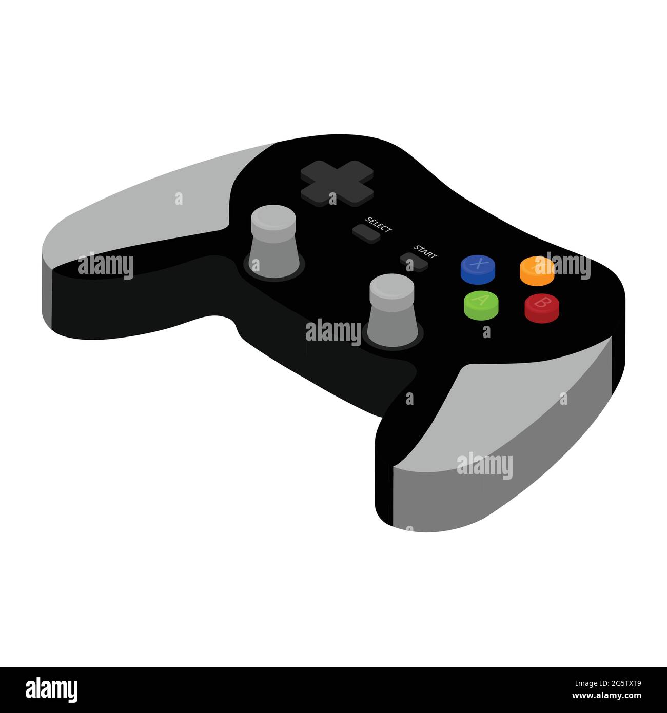 Modern wireless game controller for PC and Console isometric view Stock ...