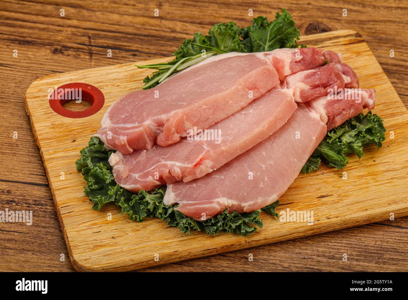 Raw pork meat steak for cooking Stock Photo - Alamy