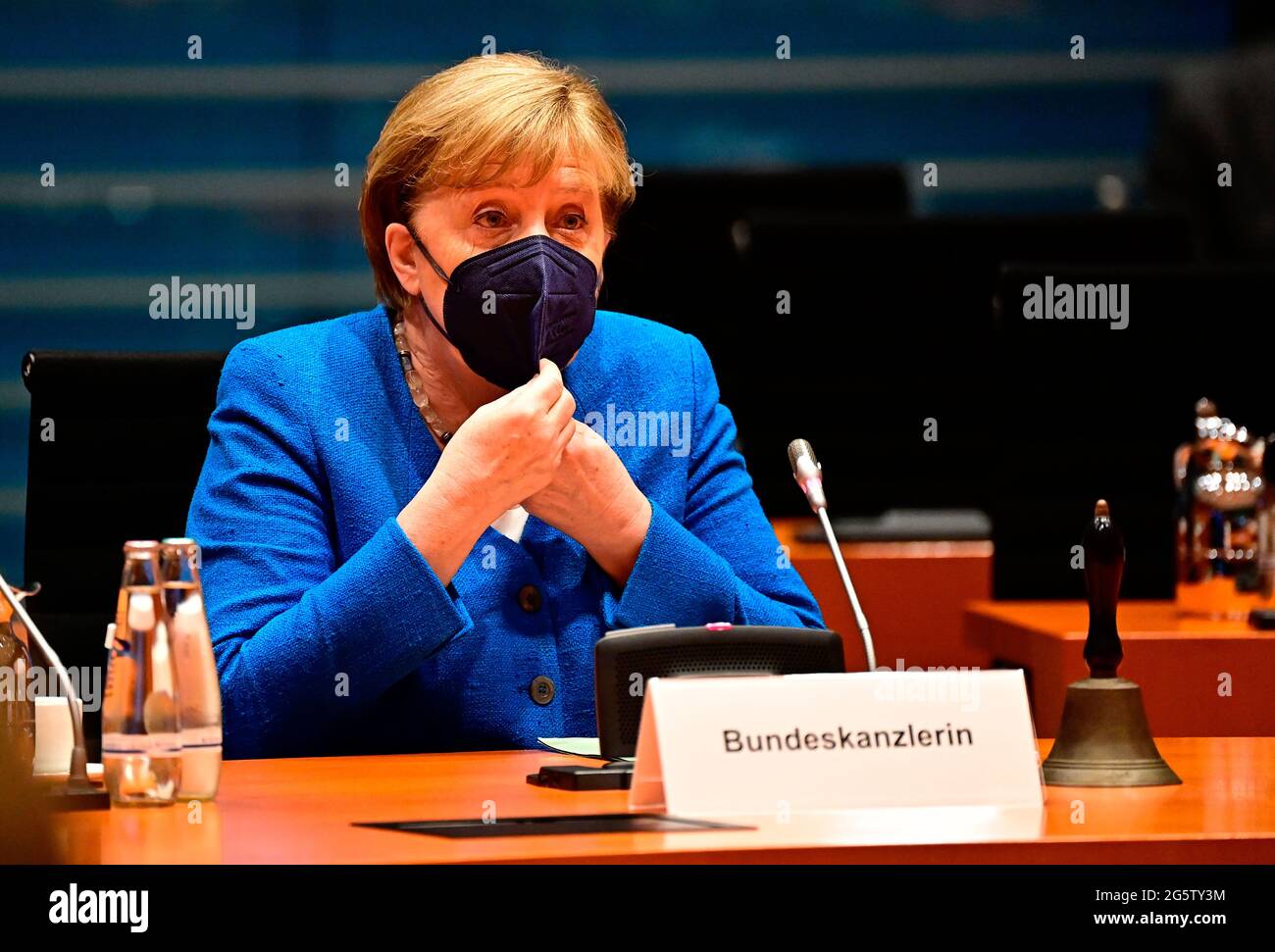 Berlin, Germany. 30th June, 2021. Chancellor Angela Merkel (CDU ...