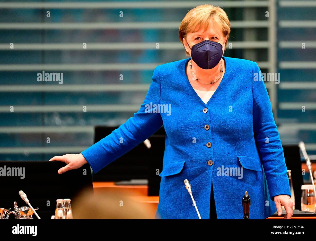 Berlin, Germany. 30th June, 2021. Chancellor Angela Merkel (CDU ...