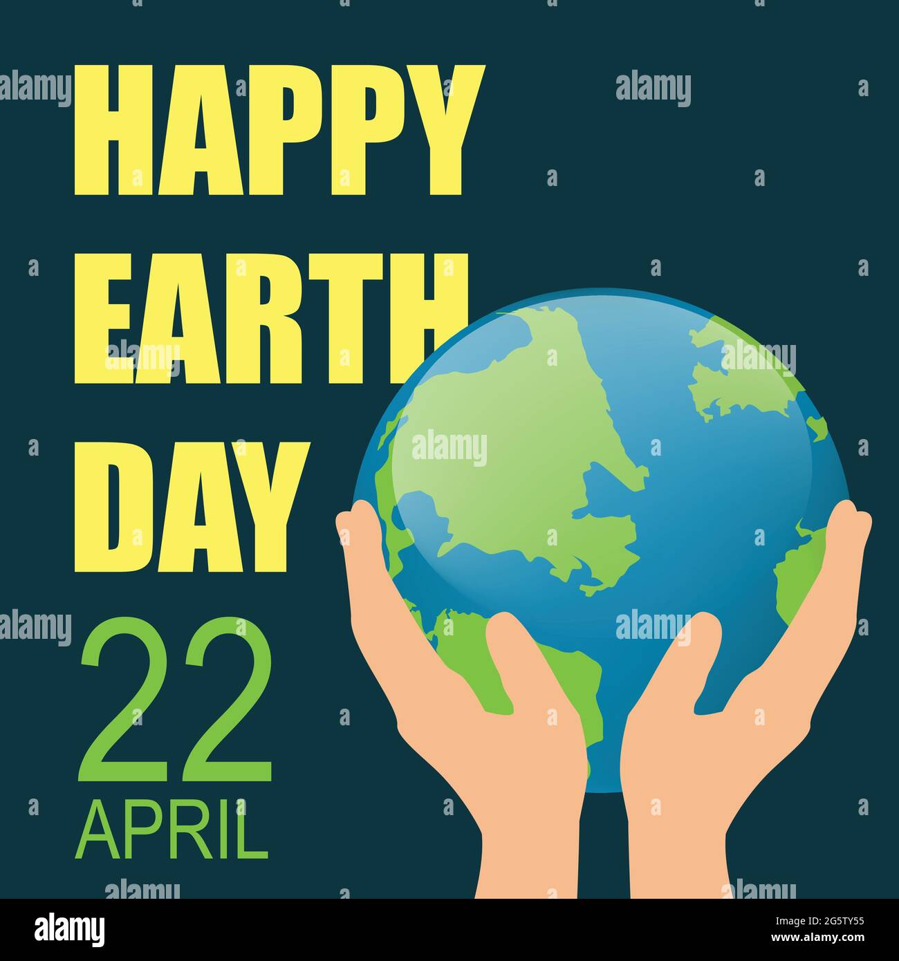 Happy Earth Day Banner. Illustration of a happy earth day banner, for ...
