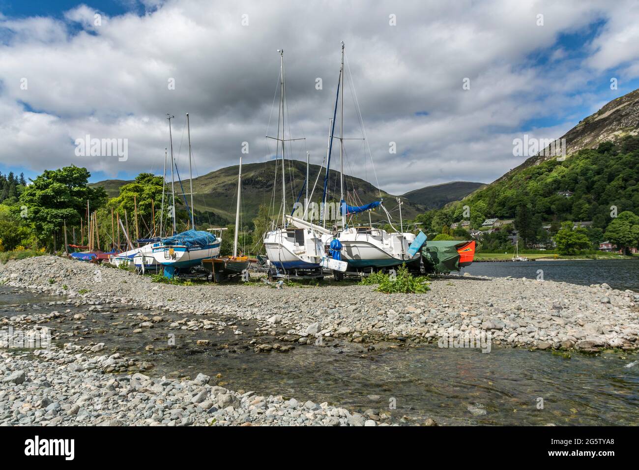 Lakeside view at Glenridding, Ullswater, Cumbria, UK. Taken on 6th June ...