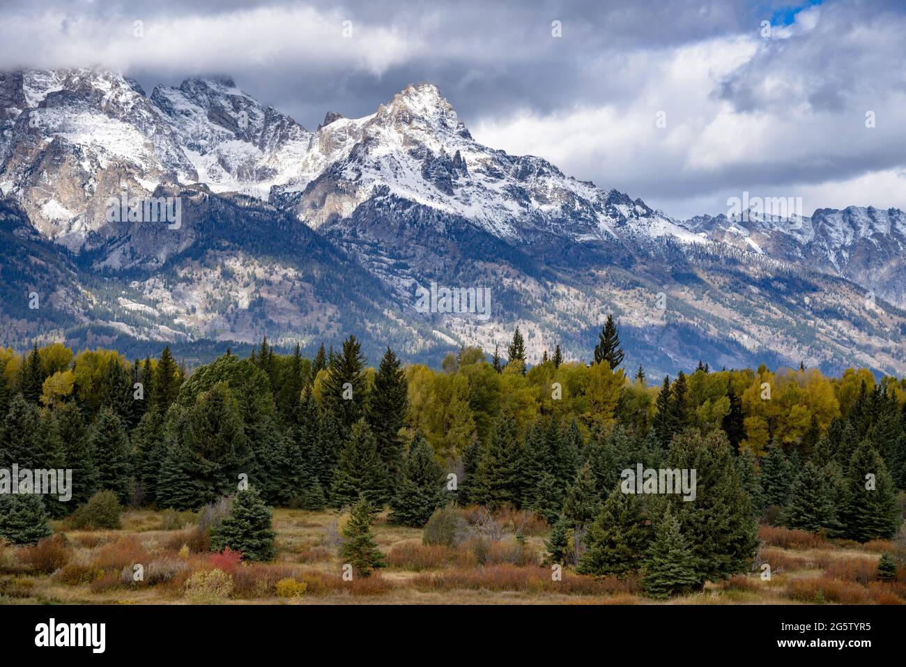 Scenic View of the Grand Tetons mountain range Stock Photo - Alamy