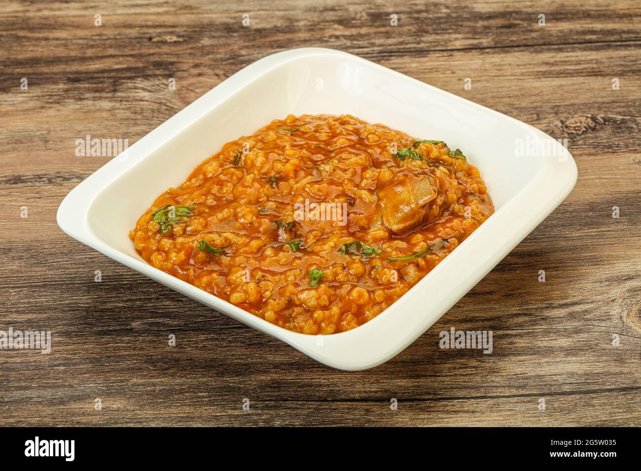 Traditional Georgian Kharcho soup with meat and spices Stock Photo - Alamy