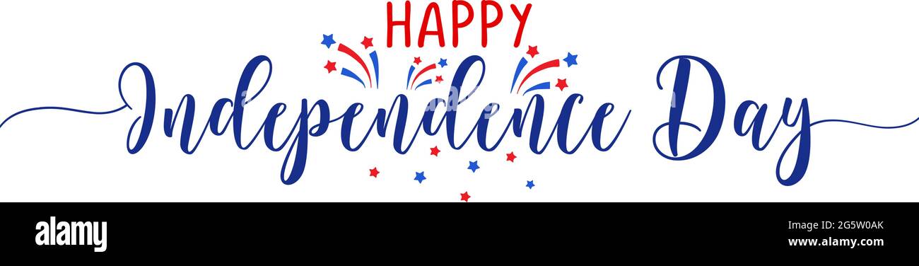 Happy Independence Day 4th of July - Happy July 4th lettering design ...