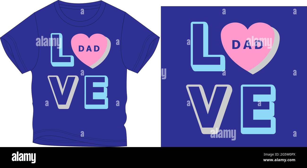Love dad graphic design vector illustration Stock Vector Image & Art ...