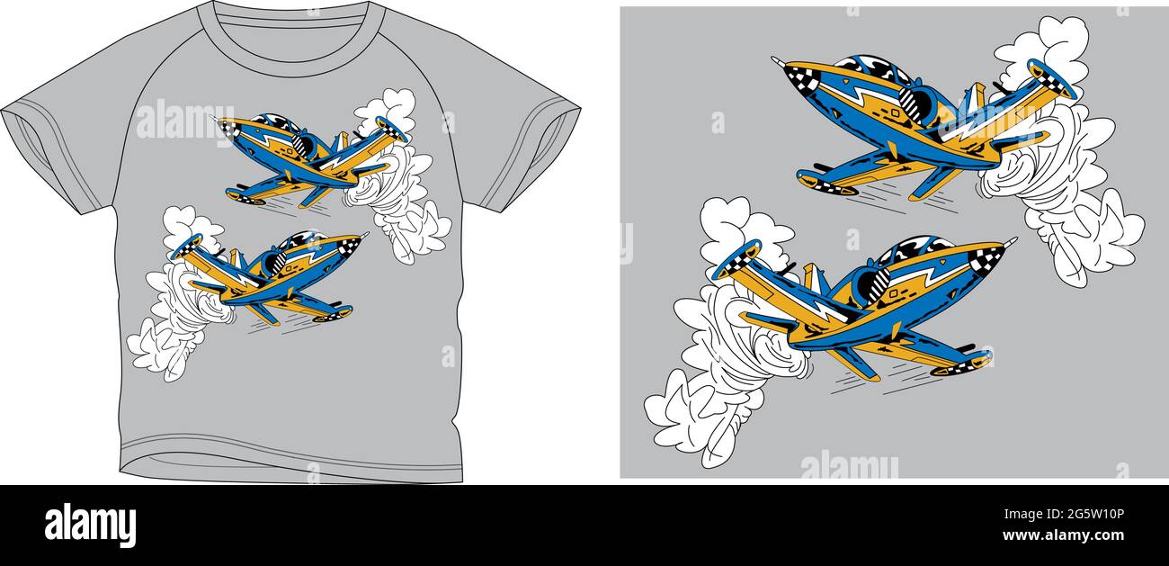 Colorful jets graphic design vector illustration Stock Vector Image ...