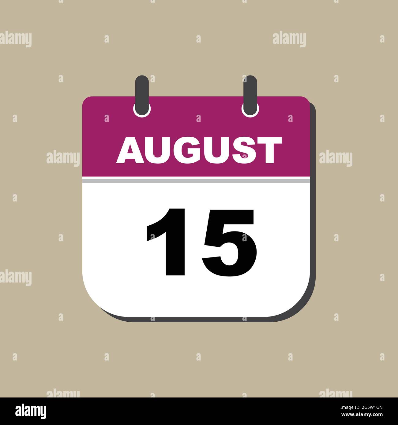 August calendar Stock Vector Images - Alamy
