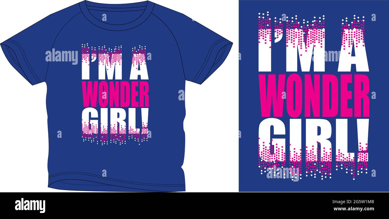 I am wonder girl graphic design vector illustration Stock Vector Image ...