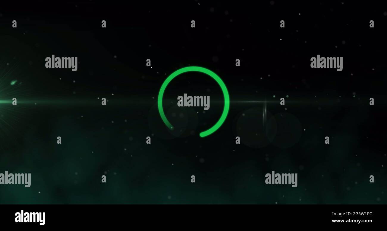 Image of glowing loading circle digital interface Stock Photo - Alamy