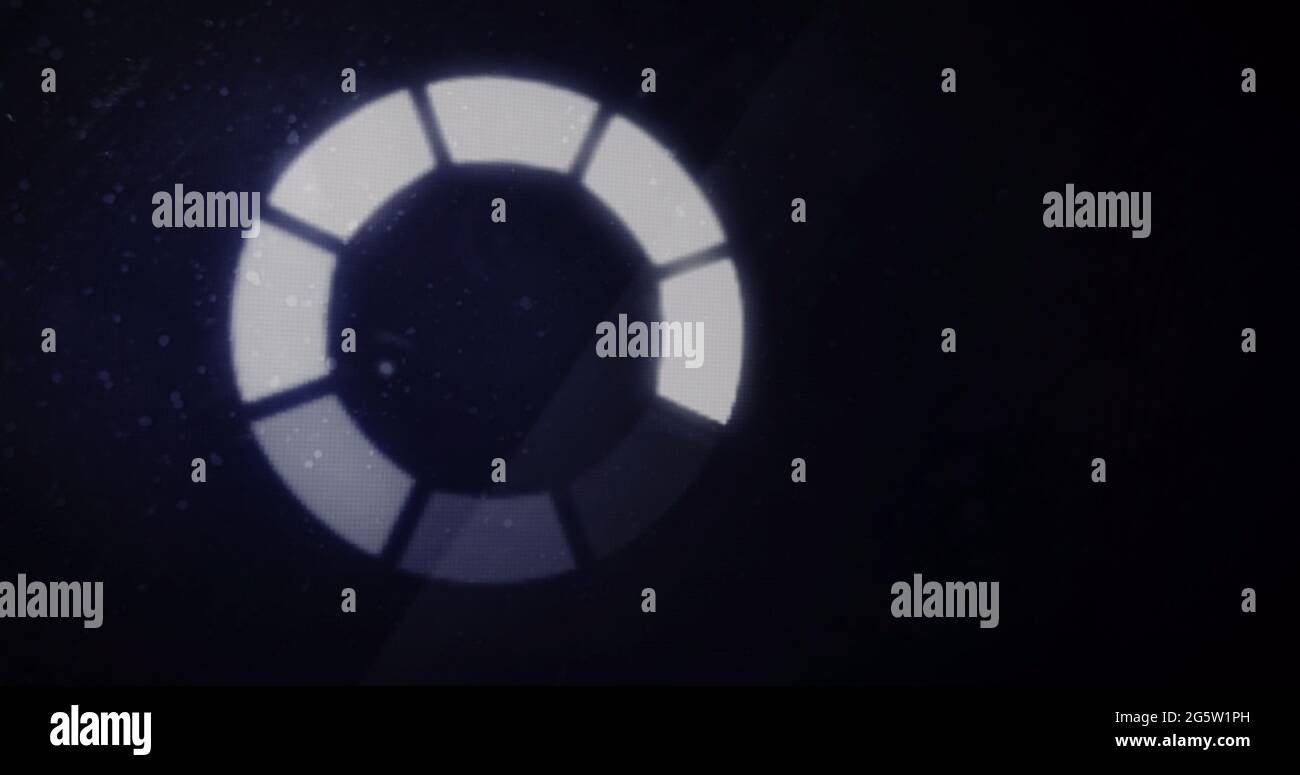 Image of glowing loading circle digital interface Stock Photo - Alamy