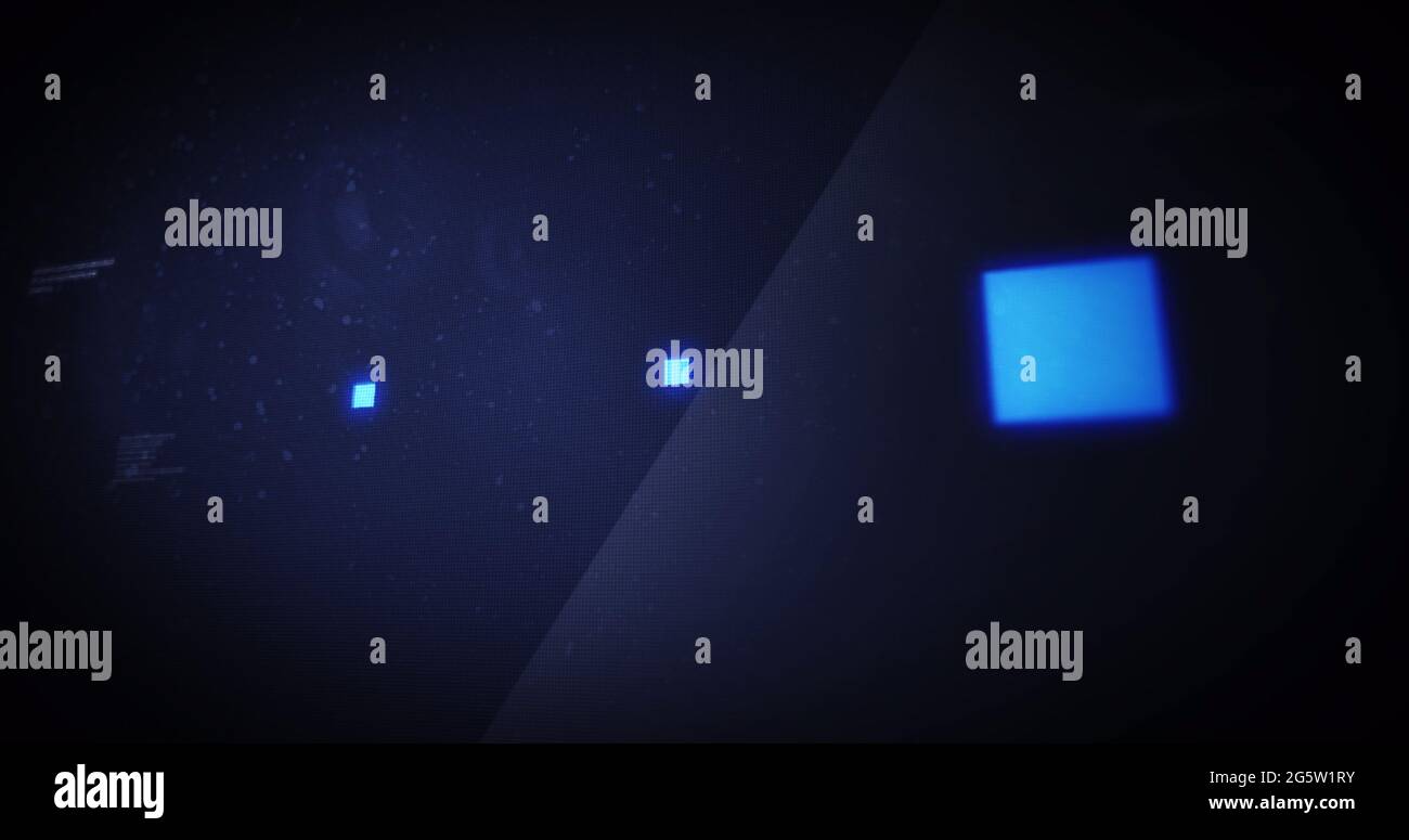 Image of glowing loading squares digital interface Stock Photo - Alamy