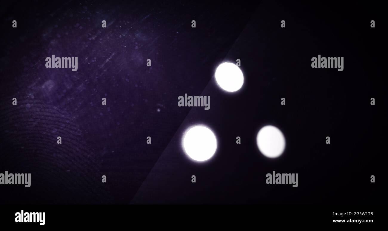 Image of glowing loading circles digital interface Stock Photo - Alamy