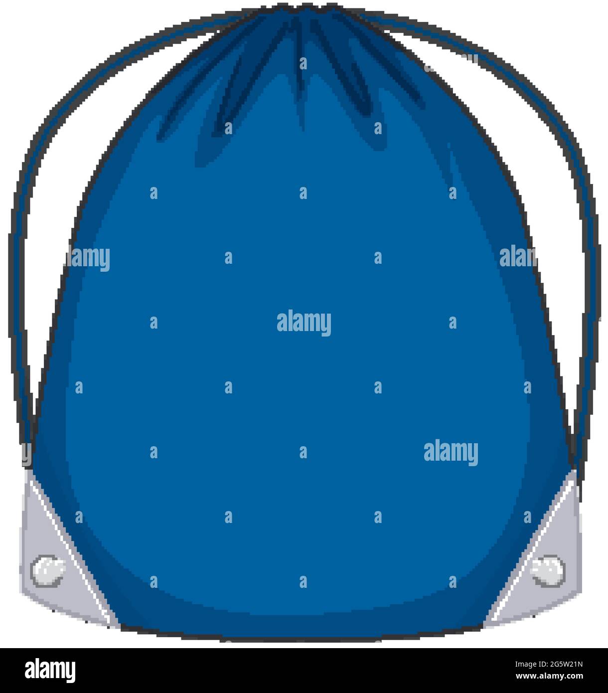 Front of basic blue backpack isolated illustration Stock Vector Image ...