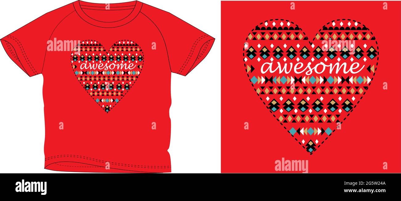 Awesome heart graphic design vector illustration Stock Vector Image ...