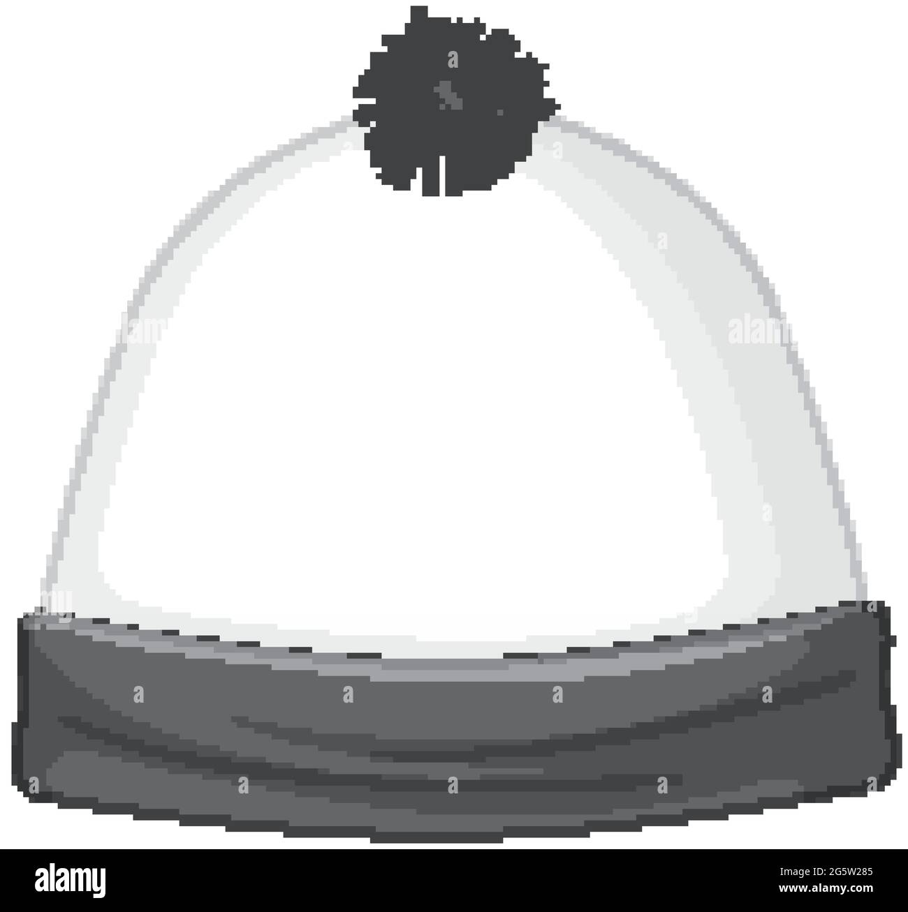Front of basic white beanie hat isolated illustration Stock Vector ...