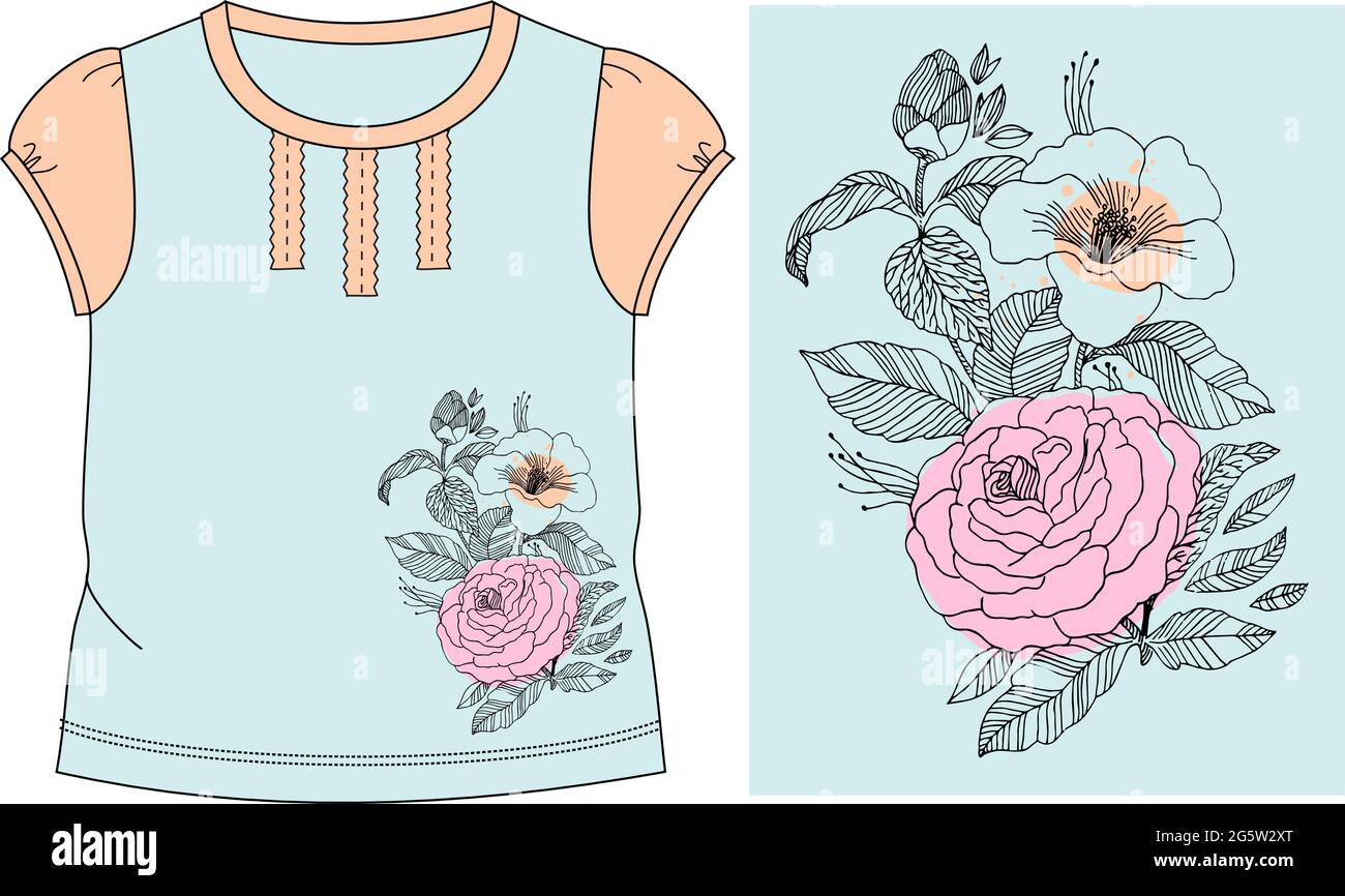 Flowers on bottom graphic design vector illustration Stock Vector Image ...