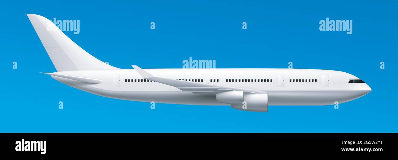 Contour modern jet aircraft Stock Vector Images - Alamy