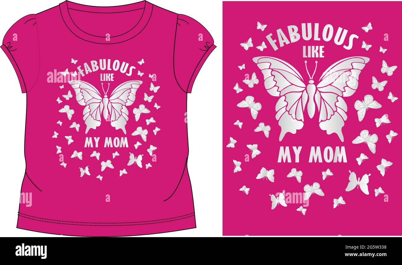 fabulous like mom graphic design vector illustration Stock Vector Image ...