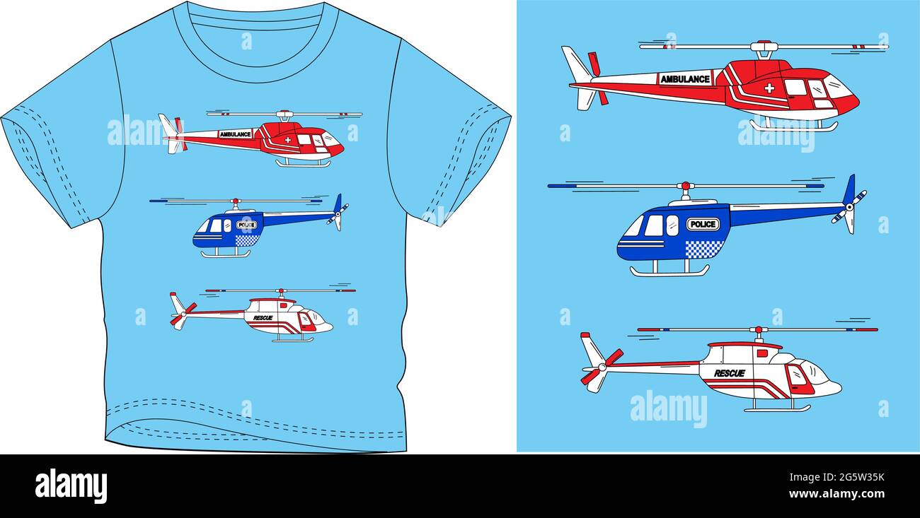 rescue Helicopters graphic design vector illustration Stock Vector ...