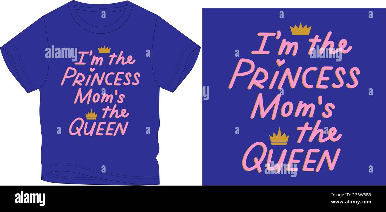 I am the princess graphic design vector illustration Stock Vector Image ...