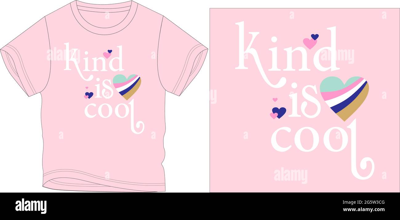 Kind is cool graphic design vector illustration Stock Vector Image ...