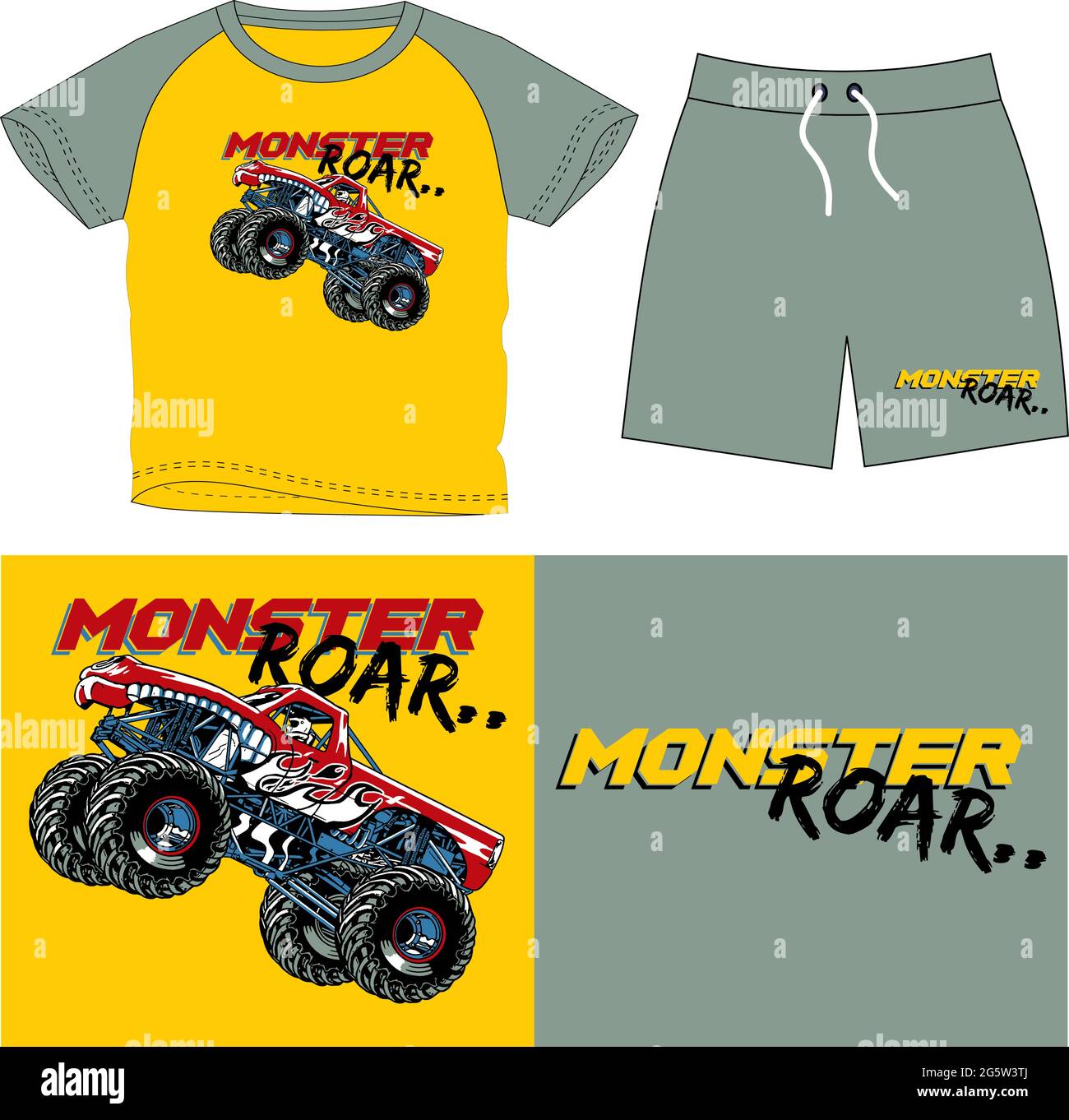 monster roar graphic design vector illustration Stock Vector Image ...