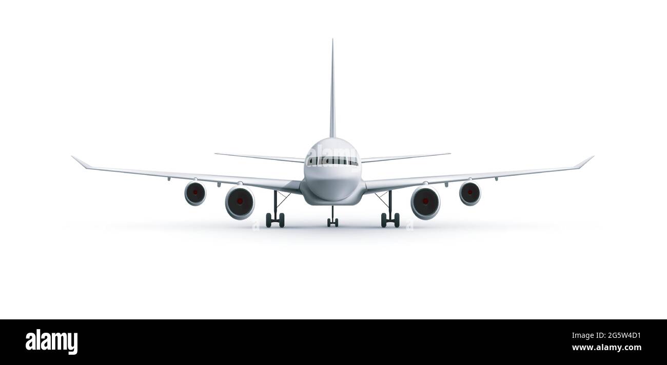 Aircraft top view isolated on white background Stock Vector Image & Art ...