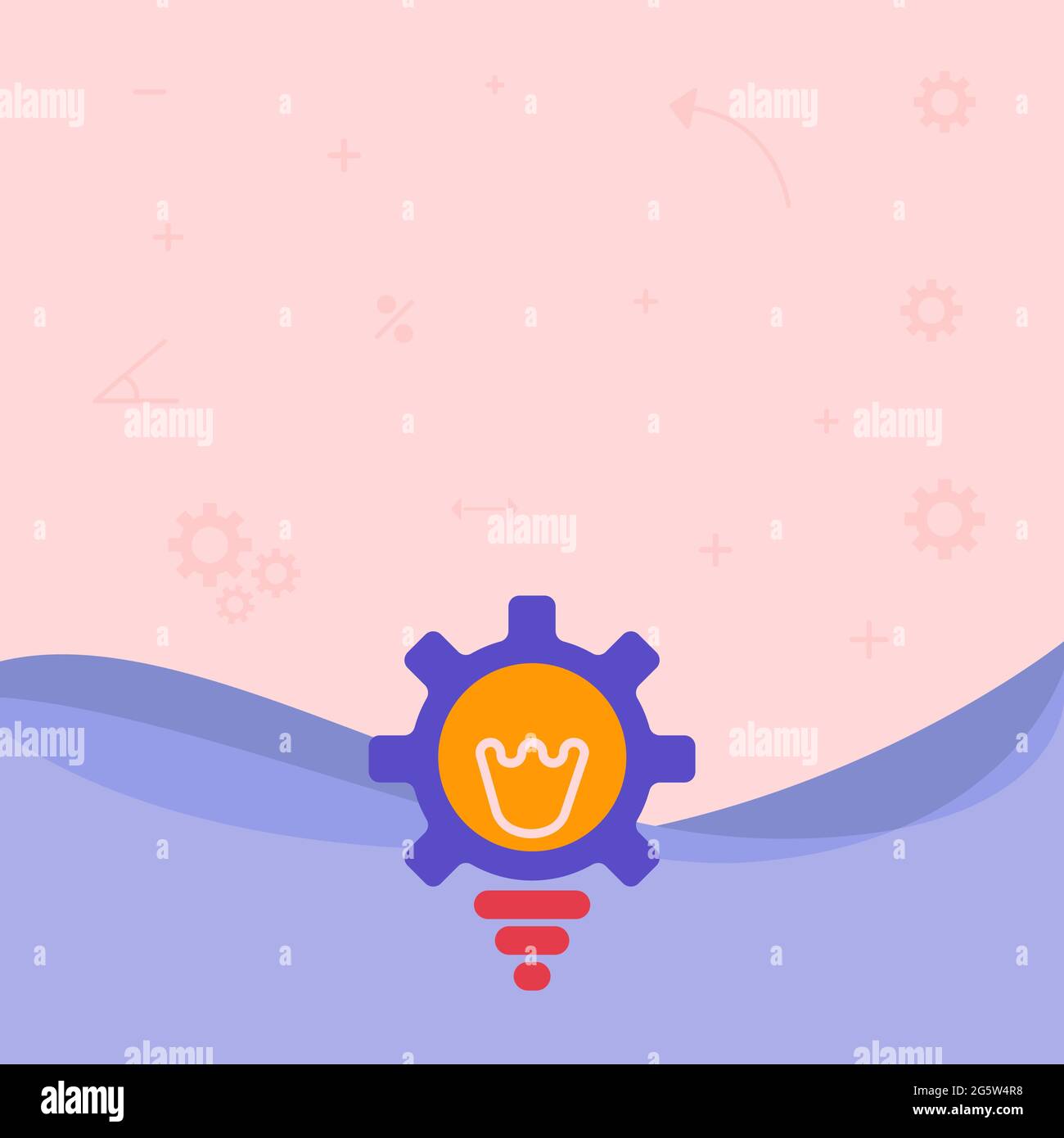 Illuminated Light Bulb Drawing With Gear Shell Showing Technology Ideas ...