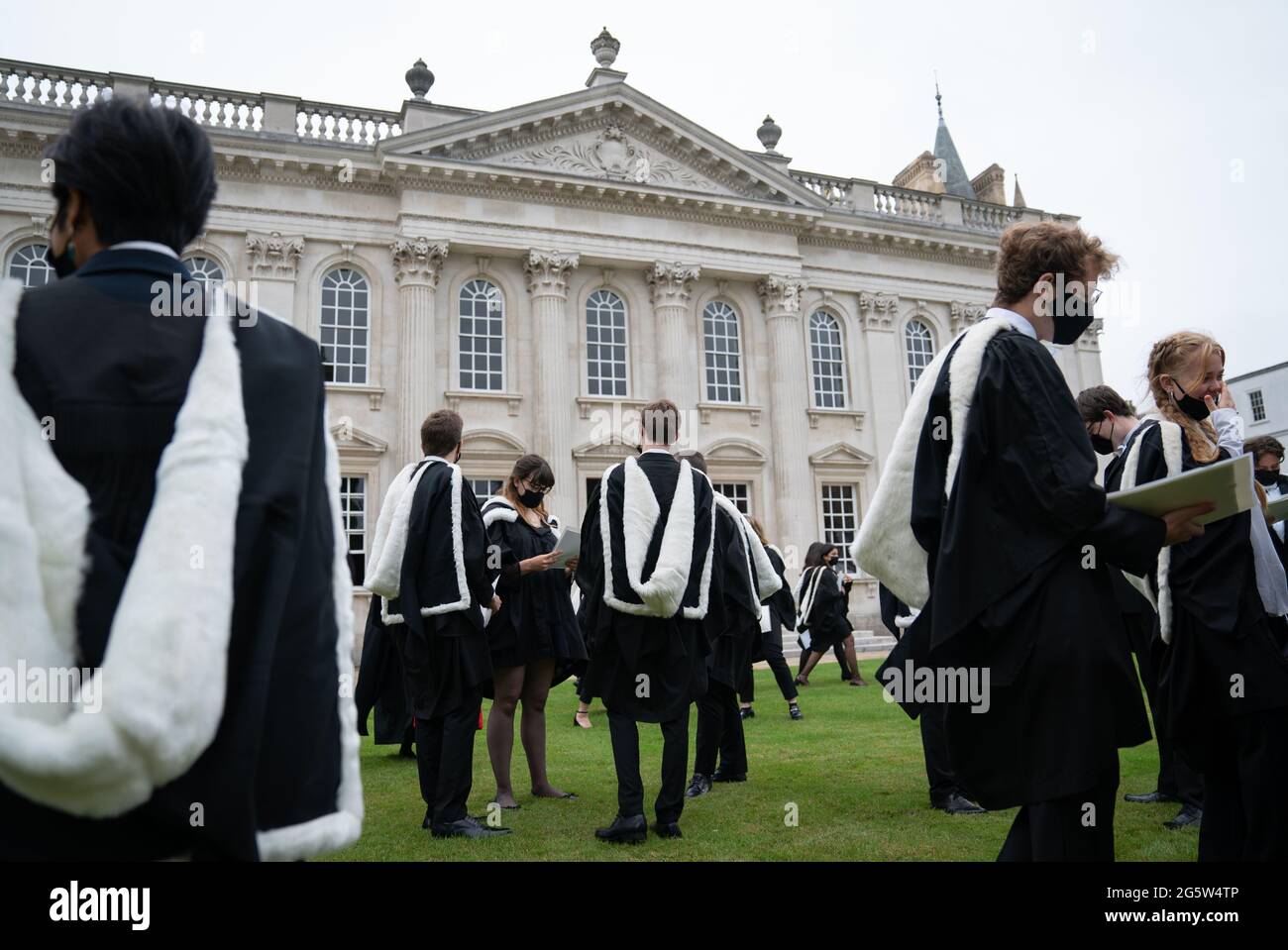 Students from King's College after their graduation ceremony in Senate ...