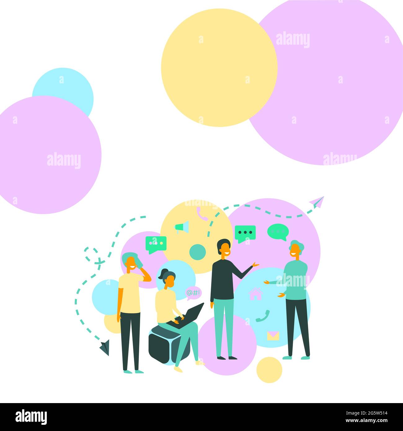 Team Updates Stock Vector Images - Alamy