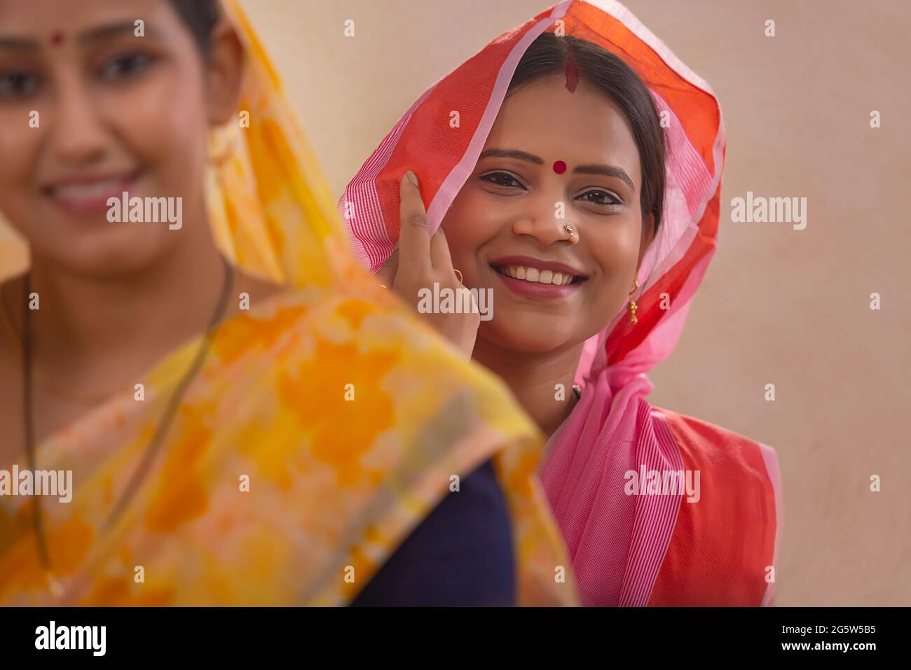 Two rural women smiling Stock Photo - Alamy