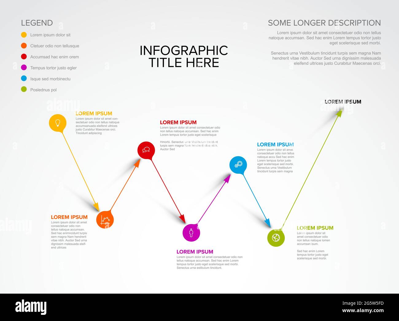 Vector multipurpose Infographic template made from pointer pins on ...