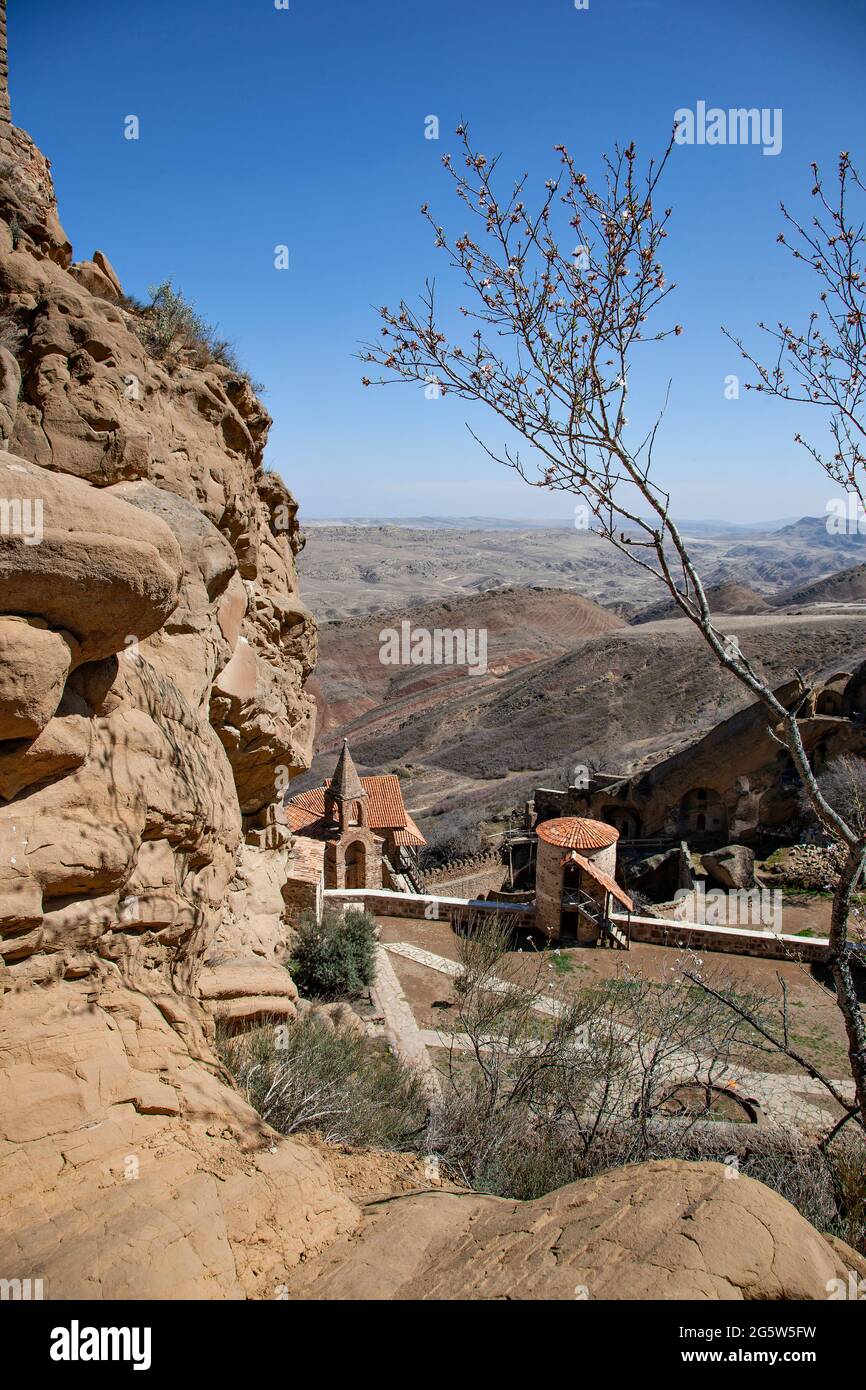 David Gareja famous georgian monastery building view Stock Photo - Alamy
