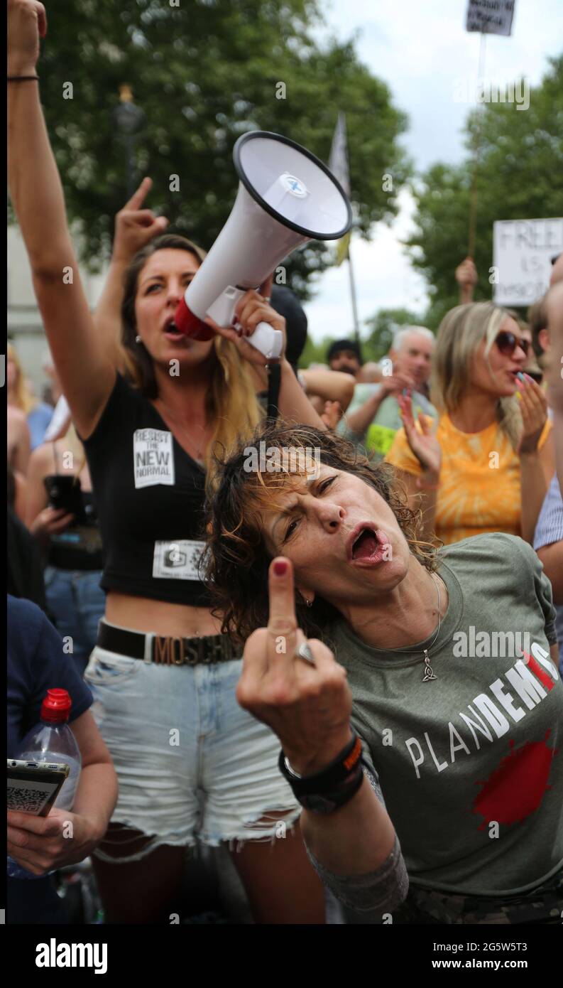 London, UK. 14th June, 2021. (EDITOR'S NOTE : Image depicts profanity ...