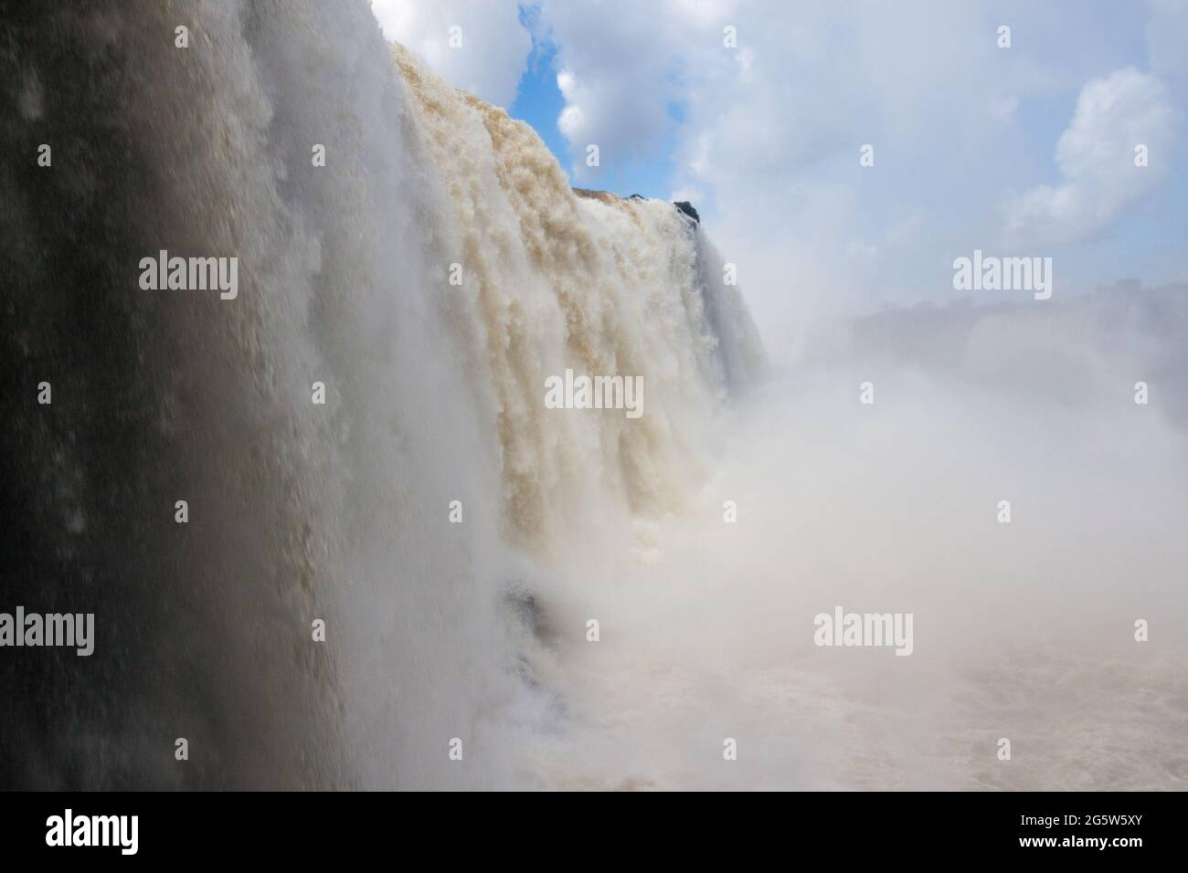Iguacu (Iguazu) falls on a border of Brazil and Argentina Stock Photo ...