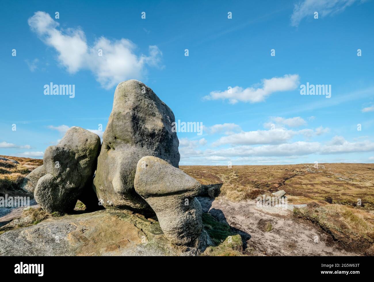 The Woolpacks, a distinctive group of naturally formed rocks, often ...