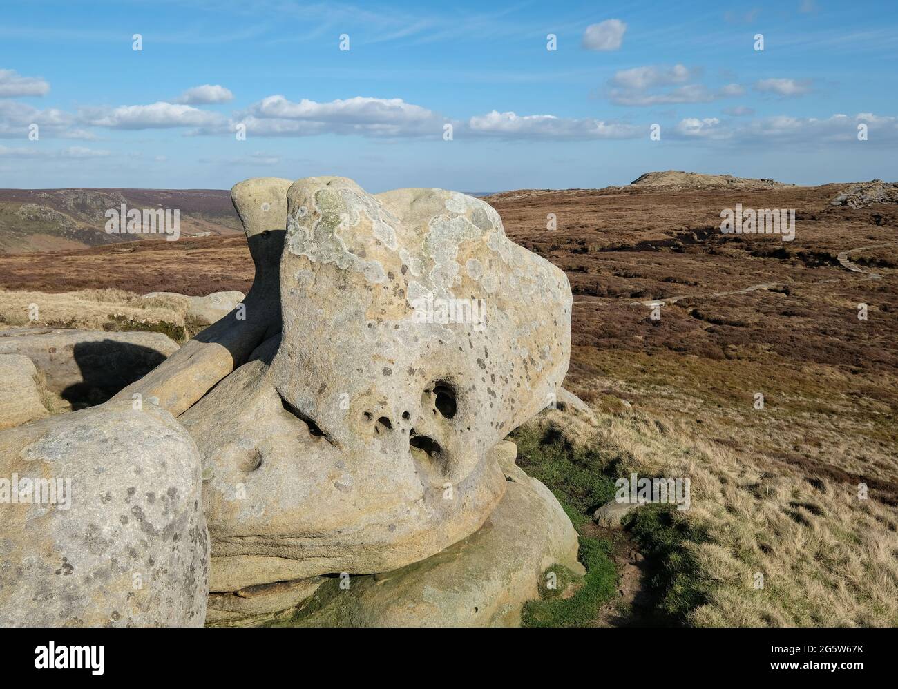 The Woolpacks, a distinctive group of naturally formed rocks, often ...