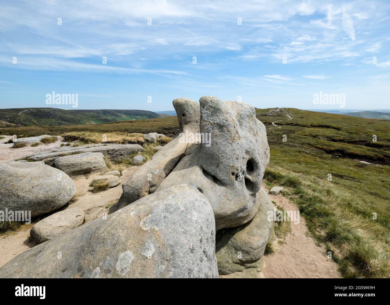 The Woolpacks, a distinctive group of naturally formed rocks, often ...
