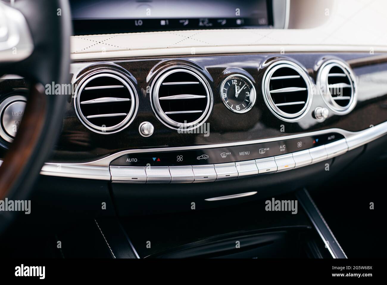 Details of air conditioning (car ventilation system) in modern car ...