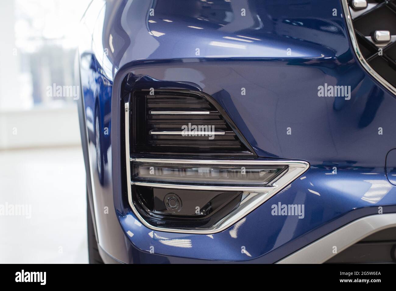 New fog light in a passenger car, background Stock Photo - Alamy