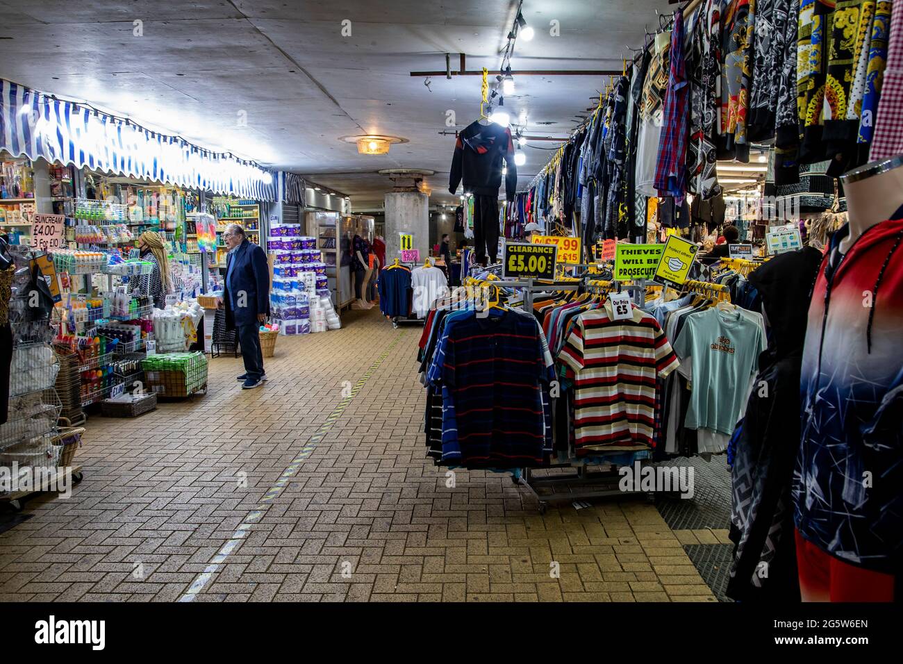 Open market. CMK, with Midsummer Boulevard (Blvd) running overhead, Centre Milton Keynes ...