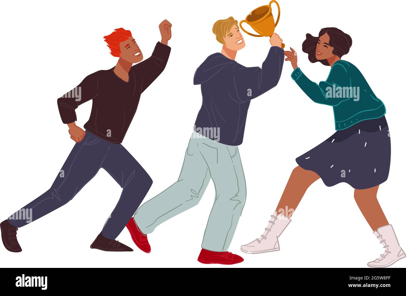 Team victory celebrate Stock Vector Images - Alamy