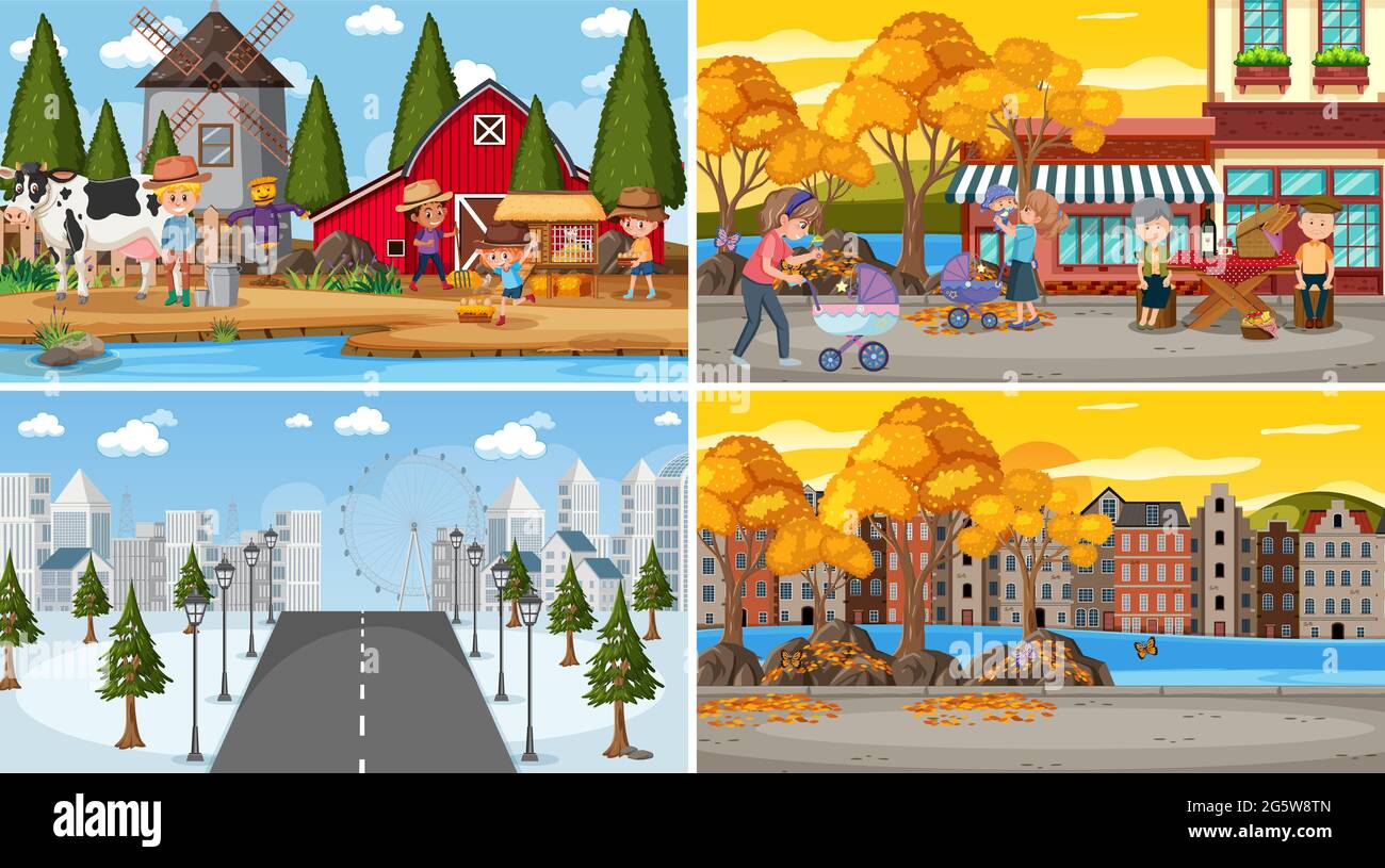 Different scenes children in hi-res stock photography and images - Alamy