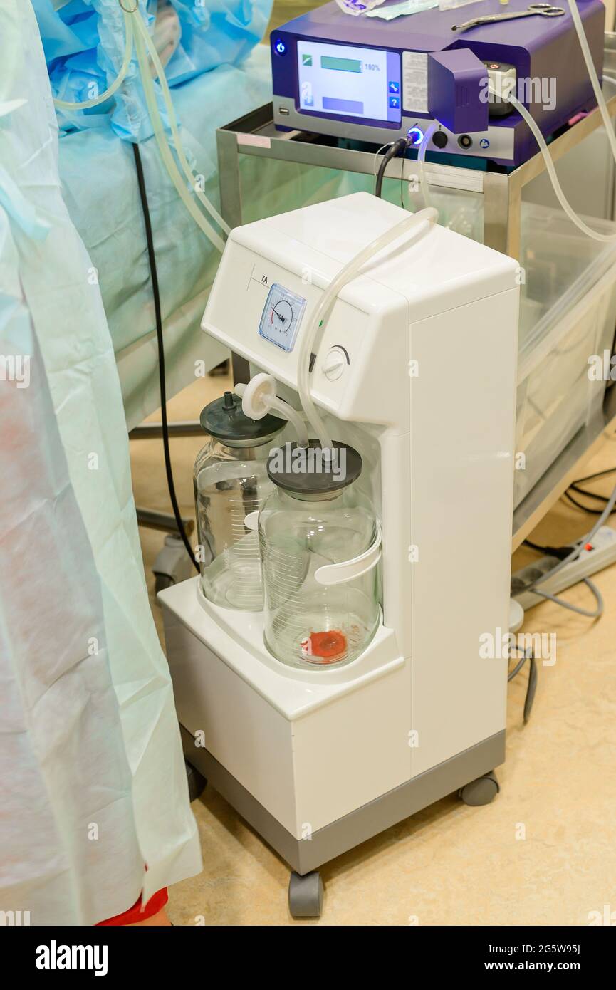 Fat pumping machine for liposuction. Plastic surgery Stock Photo - Alamy