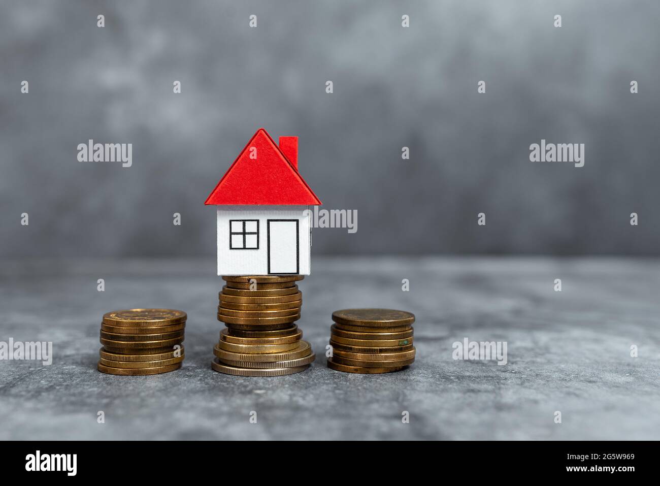 Saving Money Brand New House, Abstract Buying Selling Real Estate ...