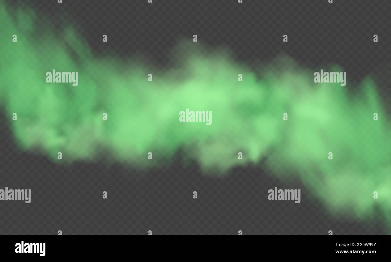 Green dust. Abstract blurry smoke with green particles. Smoke or dust ...