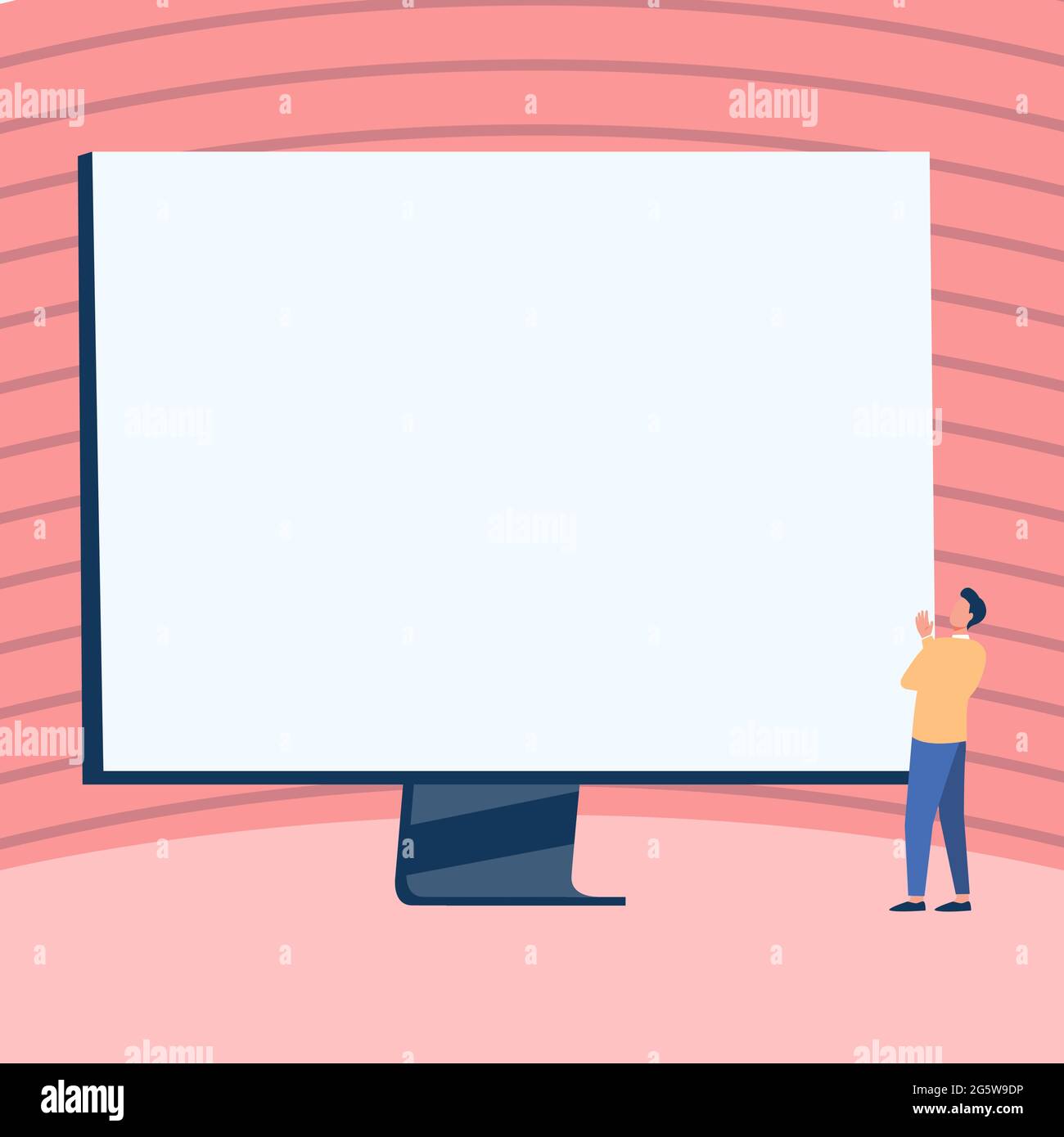 Computer monitor screen looks looking Stock Vector Images - Alamy